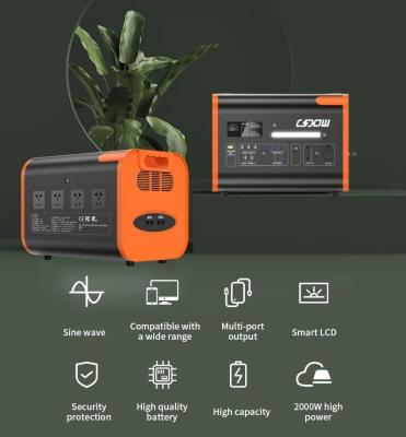 China AT22 Solar Generator 2200W 220V 110V LiFePO4 Portable Solar Power Station Orange Black for sale