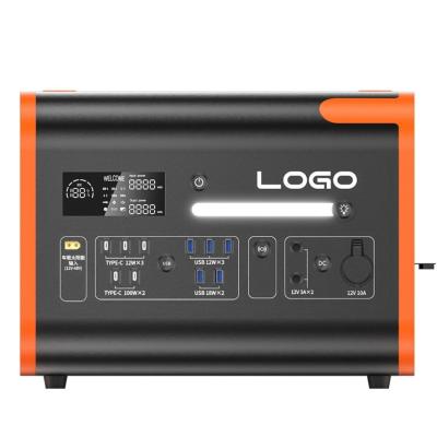 China 40ah Orange OEM ODM 2200W Home Solar Generator Outdoor Camping Portable Power Station for sale