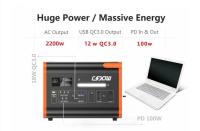 China AT22 40ah 2048wh/2400W Outdoor Camping Energy Storage High Power Portable Power Station for sale