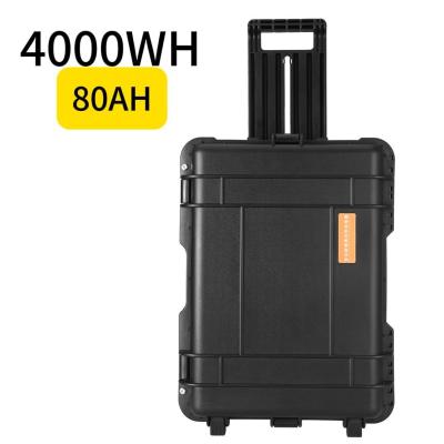 China Outdoor Camping Energy Storage 80ah/4000W Portable Power Station for Mobile Equipment for sale