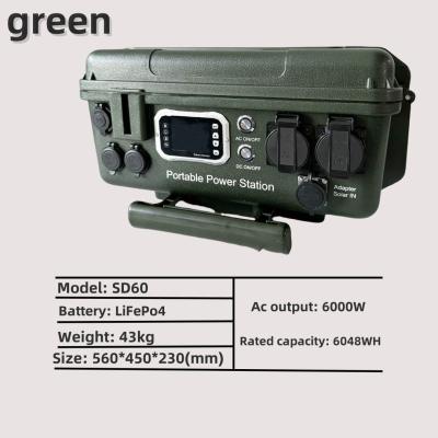 China 6000W High Power Outdoor Camping Emergency Power Station with Lithium Battery 6048wh for sale