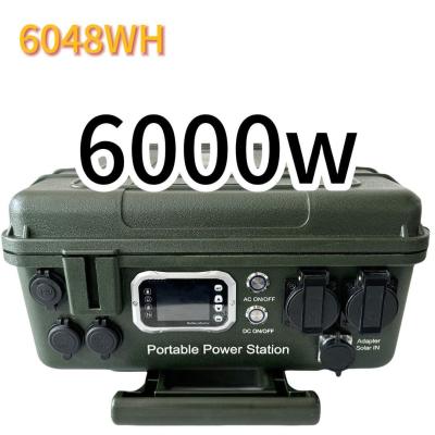 China RV Solar Charging High Capacity 6000W/6048wh Power Station with ABS Middle Frame for sale