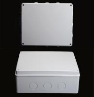 China Pre Drilled Rectangular Abs Waterproof Junction Box 300x250x120mm With PVC Stoppers for sale