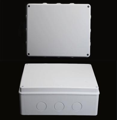 China Pre Drilled Rectangular Abs Waterproof Junction Box 300x250x120mm With PVC Stoppers for sale
