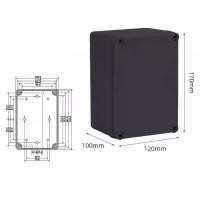 China Black Color Plastic Screws IP66 Plastic Weatherproof Junction Box 170*120*100mm for sale