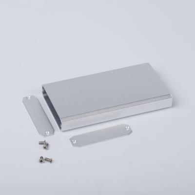 China 52*13*110mm Customizable Flat Aluminum Case In Silver Color For Electronics PCB Fitting for sale