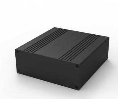 China 106*40*110mm Brushed Black Aluminum Heatsink Case For Width100mm PCB Project Box for sale
