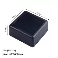 China 60*58*28mm Square Small ABS Plastic Electronic Instrument Case In White and Black for sale