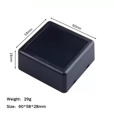 China 60*58*28mm Square Small ABS Plastic Electronic Instrument Case In White and Black for sale