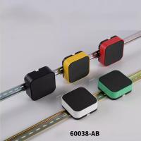 China Square Plastic DIN Rail Boxes 98*98*32mm DIN Rail Mount Enclosures For Network Module for sale