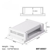 China Fire Retardant DIN Rail Enclosure 145x90x40mm for Electronic Home Automation PLC Switch Box for sale