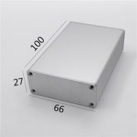 China Sanded Sliver 66*27*100mm Aluminum Protective Casing For PCB Fitting for sale