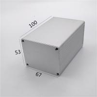 China Custom Sanded Silver 67*53*100mm Extruded Aluminum Box for PCB Enclosure for sale