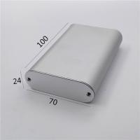 China DIY Silver and Black Extrusion Aluminum Power Bank Enclosure Width 70*24*100mm for sale
