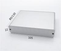 China Low MOQ Anodized Silver 105*22*80/130mm Extruded Aluminum Case for Electrical for sale