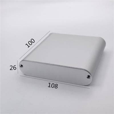 China 108*26*100mm Custom Matt Black Extruded Aluminum Metal Enclosure for Electronic Projects for sale