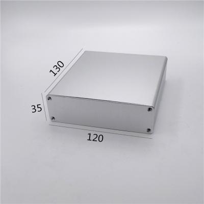 China 120*35*130mm Sandblasting Square Extruded Aluminum Electronic Enclosures for sale