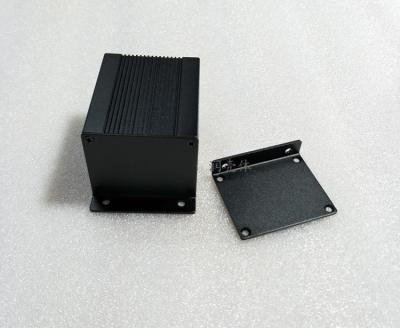 China 50X40x60mm Sandblasting Black Aluminum Case With L Plate for sale