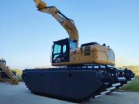 China Floating Amphibious Pontoon Customized For  Reg 320 Excavator 18-22 t for sale