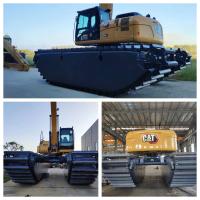 China Floating Amphibious Pontoon Customized For  Reg 320 Excavator 18-22 t for sale
