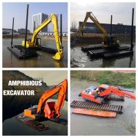China Floating Amphibious Pontoon Customized For  Reg 320 Excavator 18-22 t for sale