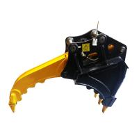 China Mini Excavator Hydraulic Power Thumb Bucket Attachment Q345B Steel Excavator Parts for sale