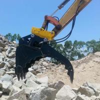China Customizable Mini Excavator Attachments Hydraulic Thumb Grapple Q345B NM400 for sale