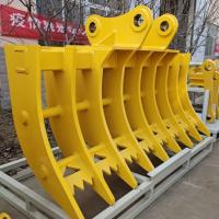 China Customizable Excavator Rake Bucket For Land Clearing Soil Preparation for sale