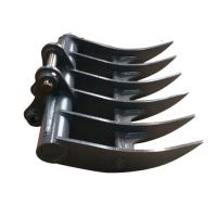 China Customizable Excavator Rake Bucket For Land Clearing Soil Preparation for sale