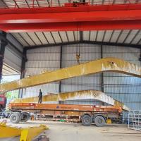 China 24m Excavator Boom Arm Komatsu PC700 Yellow Color 10500 mm Long Reach Boom Arm Excavator Extension Arm for sale
