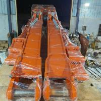 China 24m Excavator Boom Arm Komatsu PC700 Yellow Color 10500 mm Long Reach Boom Arm Excavator Extension Arm for sale