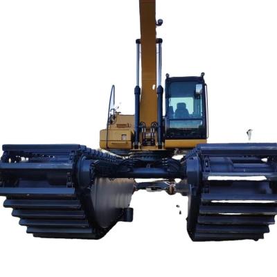 China Amphibious Excavator Pontoon Undercarriage Chassis Swamp Excavator Parts for sale