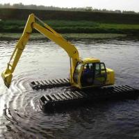 China 20 Ton Amphibious Excavator Pontoon Undercarriage for Swamp Marsh Floating for sale