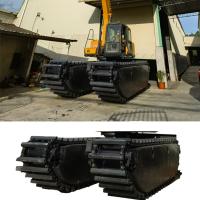 China Custom Amphibious Excavator Undercarriage 5-30 Ton Swamp Dredging Pontoon for sale