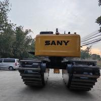 China Sany SY135 Amphibious Excavator with side pontoon and long reach boom for sale