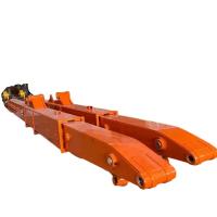 China Excavator Long Reach Boom Clamshell Telescopic Arm  For 35 Ton Excavator Parts PC300 PC360 ZX350 ZX400 for sale