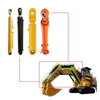 China Construction Machinery Parts PC200-8 Boom Arm Bucket Cylinder E320 Excavator Parts Hydraulic Cylinder for sale