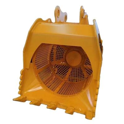 China Excavator Screening Bucket Excavator Roll Screen Bucket Efficient Skeleton Screen Bucket With Rotary for sale