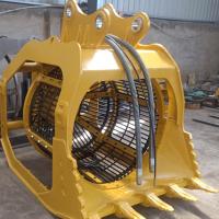 China Excavator Screening Bucket Excavator Roll Screen Bucket Efficient Skeleton Screen Bucket With Rotary for sale