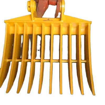 China Customizable Heavy-Duty Excavator Root Rake Bucket High Quality Debris Clearing for sale