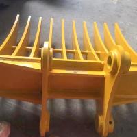 China Customizable Heavy-Duty Excavator Root Rake Bucket High Quality Debris Clearing for sale