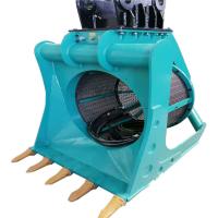China Soil Sand Gravel Roll Screen Bucket 360 Rotary Screening Bucket for Excavator for sale
