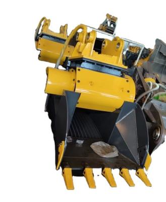 China Excavator Crusher Bucket Rock Crushing Attachment for 12-30 Ton Excavators Heavy Duty for sale