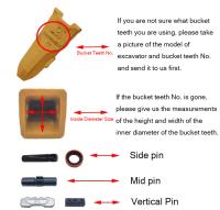 China Genuine Diamond NBLF Excavator Bucket Teeth Komatsu LiuGong 50C LZ50 Adapter Pins for sale