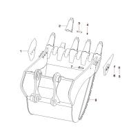 China 7T3402RC Excavator Bucket Teeth Alloy Steel Heavy Duty Rock Teeth Replacement for sale
