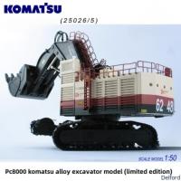 China Komatsu PC8000-6 Mining Backhoe Excavator Scale Model White Collector'S Edition Die Cast No. 25026 for sale