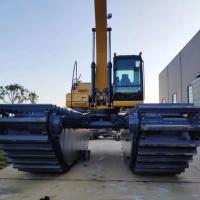 China Floating Amphibious Excavator Pontoon Swamp Buggy Conversion Sany SY135 for sale