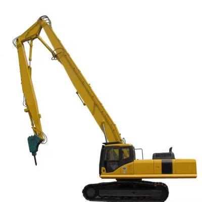 China Customized  Excavator 3 Stage Long Reach Demolition Boom Arm Extension Attachment Supplier for sale