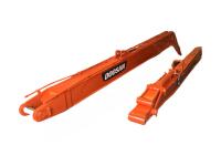 China Customized Excavator Boom Telescopic Long Reach Arm Assembly Digging Bucket Construction Earthmoving Attachment for sale
