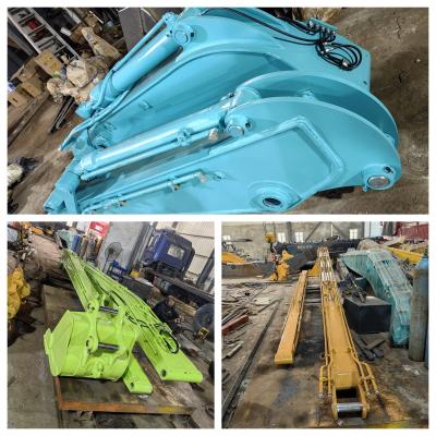 China Customizable Heavy Duty Long Reach Excavator Boom Arm Assembly Reinforced Front End Attachment for Construction for sale